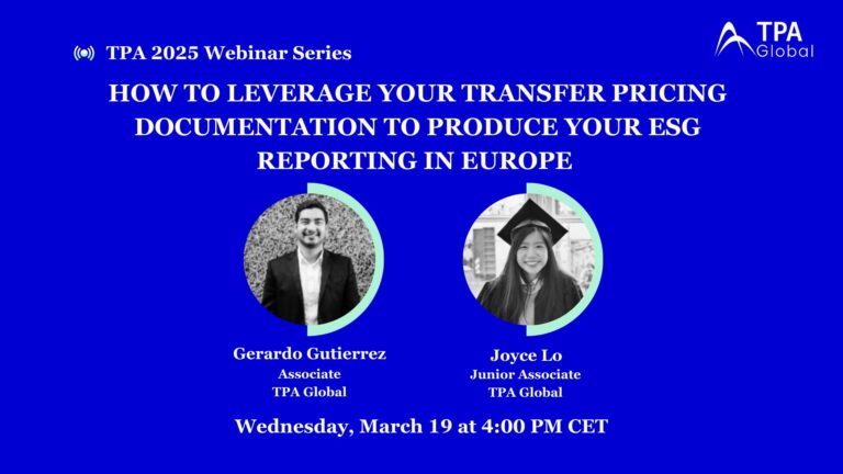 Optimize Your Transfer Pricing Documentation for ESG Compliance | TPA Global